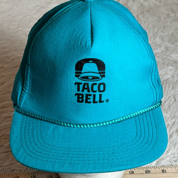 Taco Bell | Accessories | Vintage Taco Bell Snapback Hat 9s Teal ...
